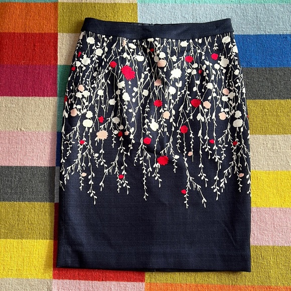 Boden | Skirts | Boden Pencil Skirt With Floral Design | Poshmark